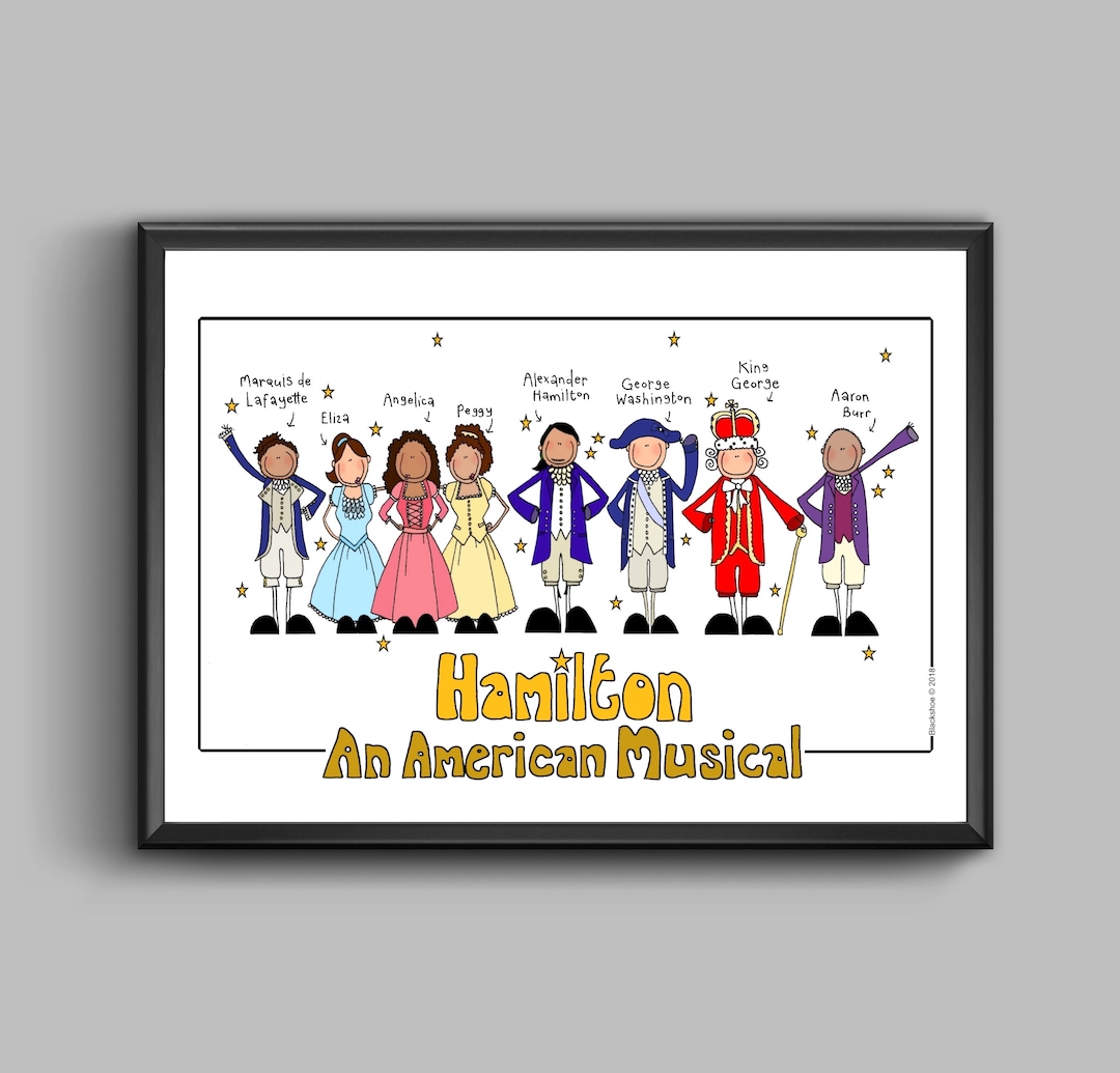 Hamilton Cast portrait, Hamilton Print, Alexander Hamilton, Schuyler ...