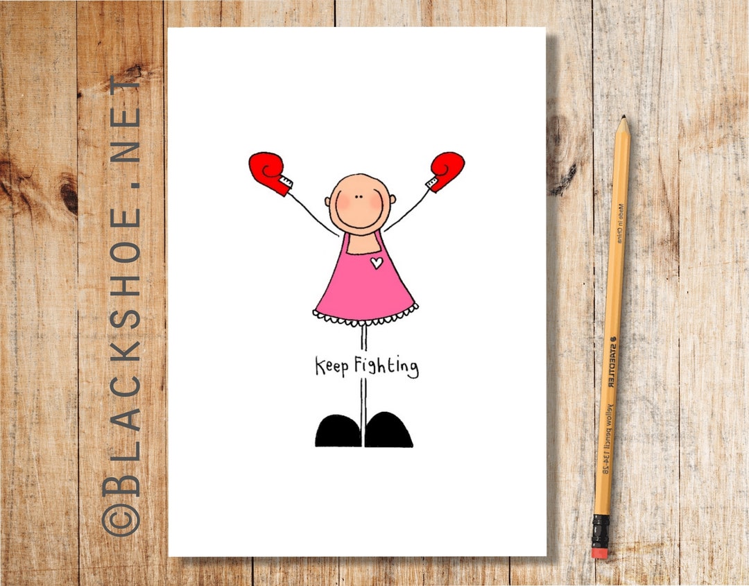 Keep Fighting Card, Cancer Fighter Card, Cancer Card, Illness Support ...