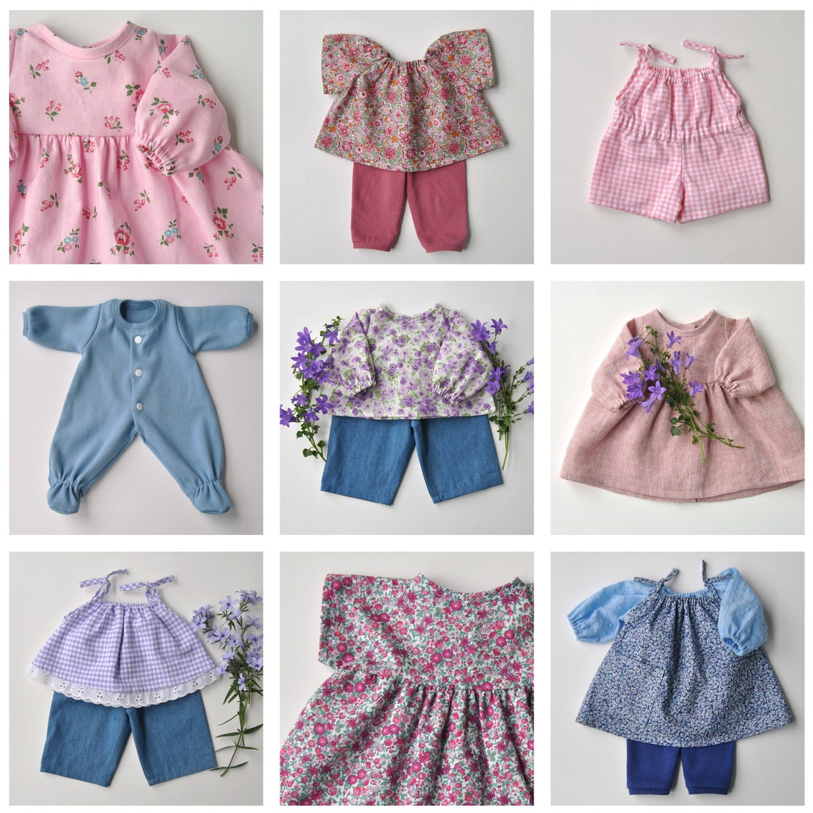 Set of 12 PDF Doll Clothes Patterns for 15 Inch Waldorf Dolls | Etsy Canada