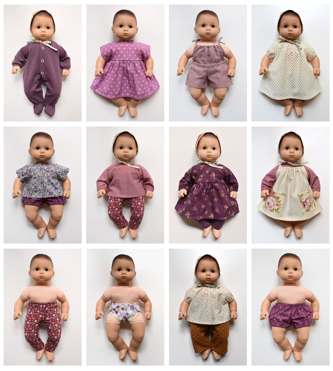 Bitty Baby Doll Clothes Patterns, Set of 12 PDF Doll Clothing Patterns ...