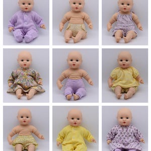 12 Inch Doll Clothes Patterns, Set of 12 PDF Doll Clothing Patterns for ...