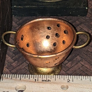 Vintage 2.5" Miniature Brass and Copper Colander India - Etsy