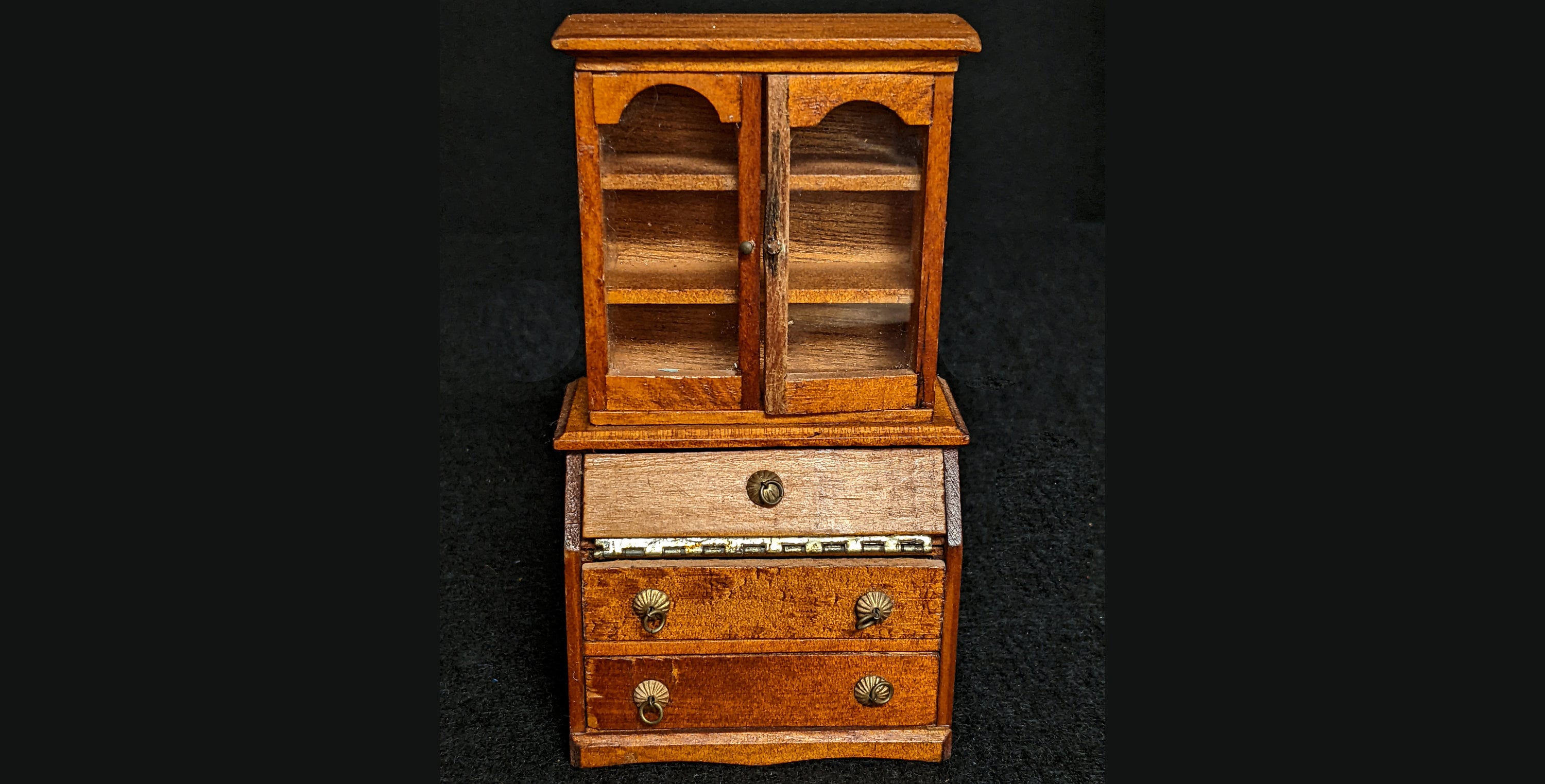 Dark wood secretary desk store