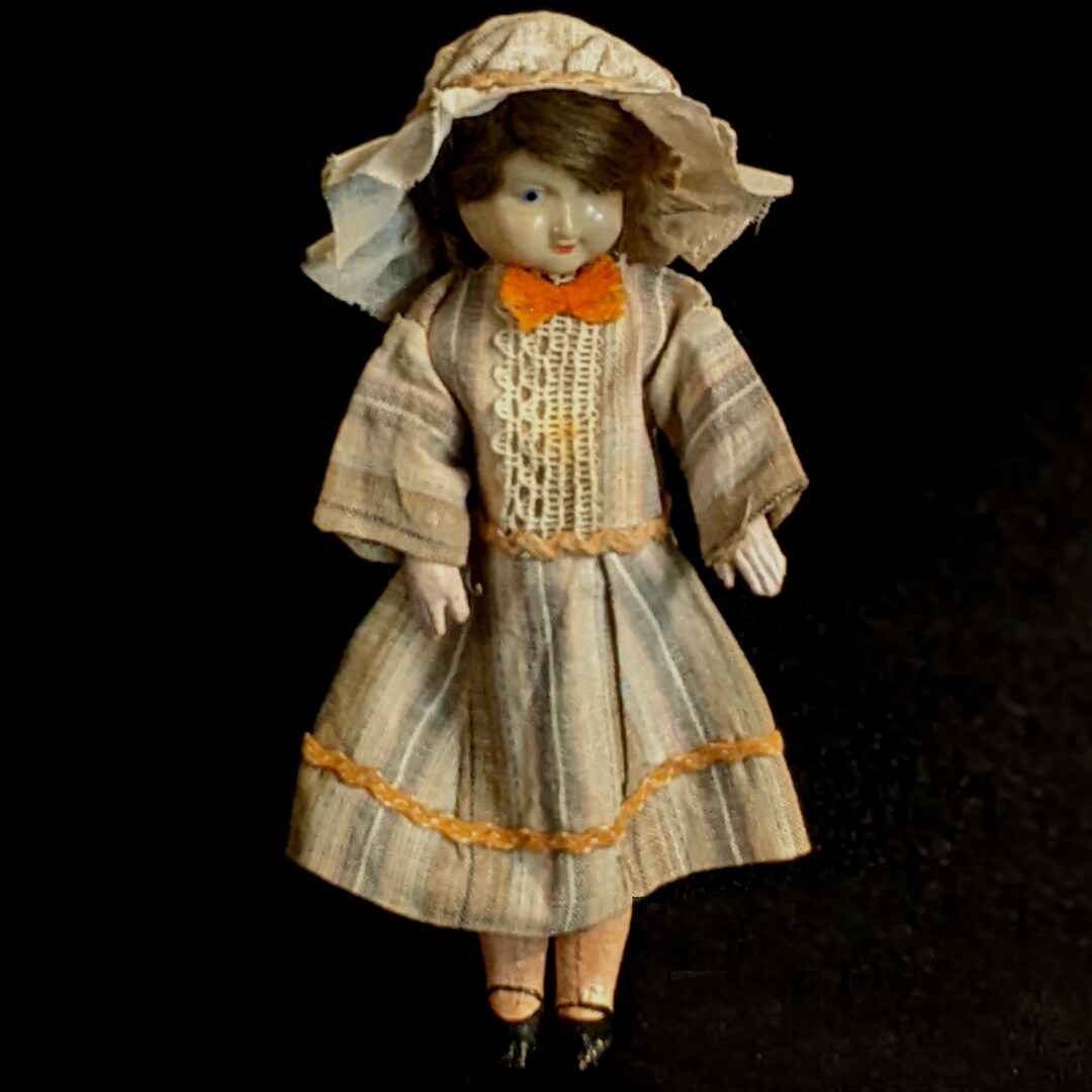 Cute 7" All Original Antique Dressed Celluloid Doll With Non-working ...