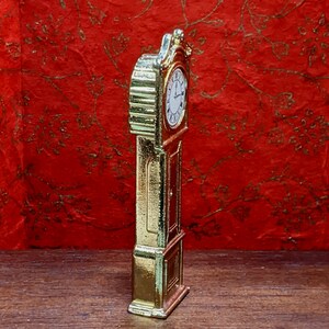 4 Miniature Dollhouse Bright Gold Tole Grandfather Tall Case Clock - Etsy