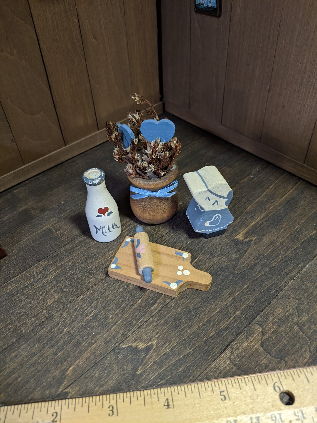Dollhouse Miniature Hand Painted Primitive Wooden - Etsy