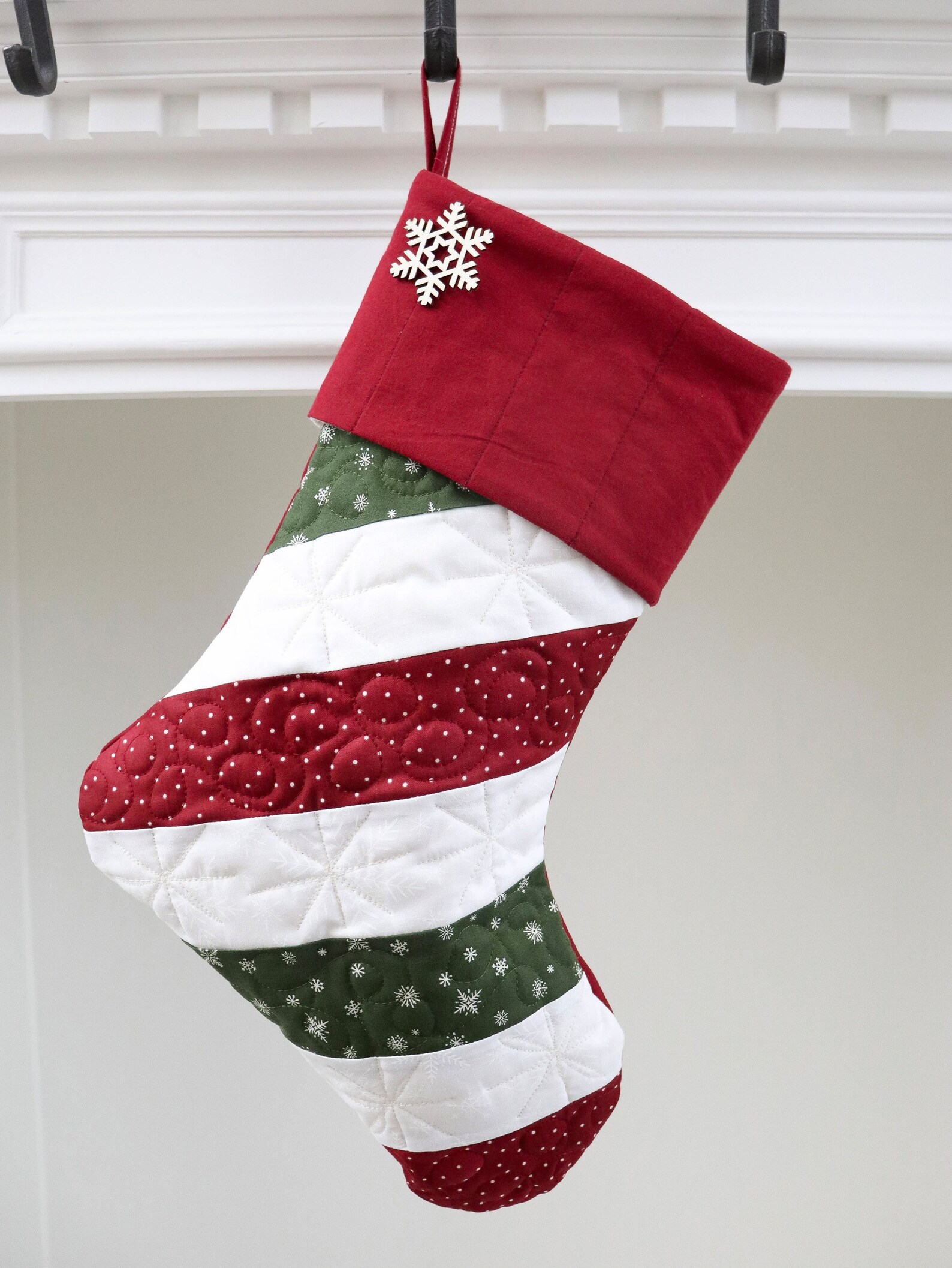 Quilted Christmas Stocking Set of Three 3 Stockings Candy - Etsy