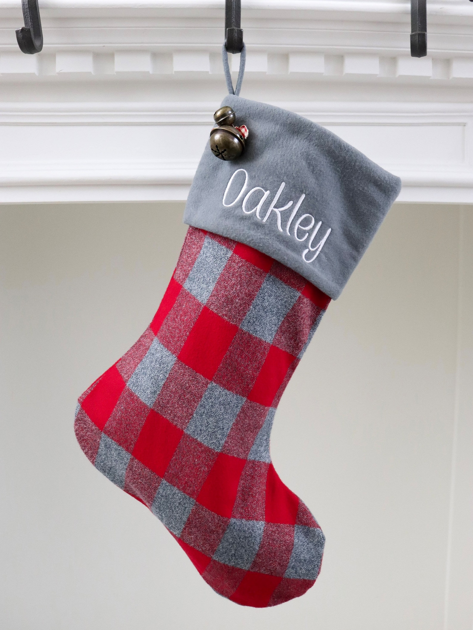 One 1 Flannel Christmas Stocking, Personalized Christmas Stocking ...
