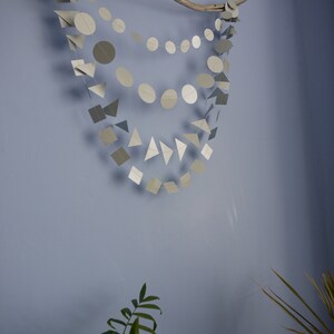 SILVER Wall Hanging Handmade Multi-strand Garland Wedding Chair ...