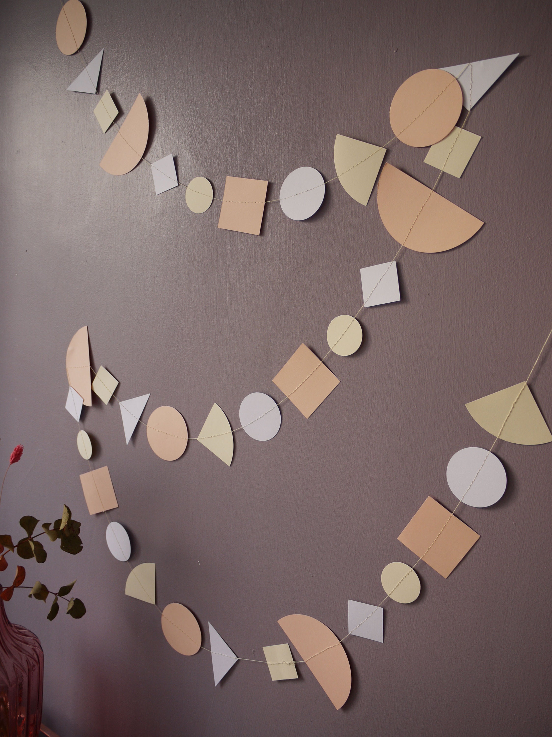 Multi shape garland DELYSIA collection 7ft handmade garland | Etsy