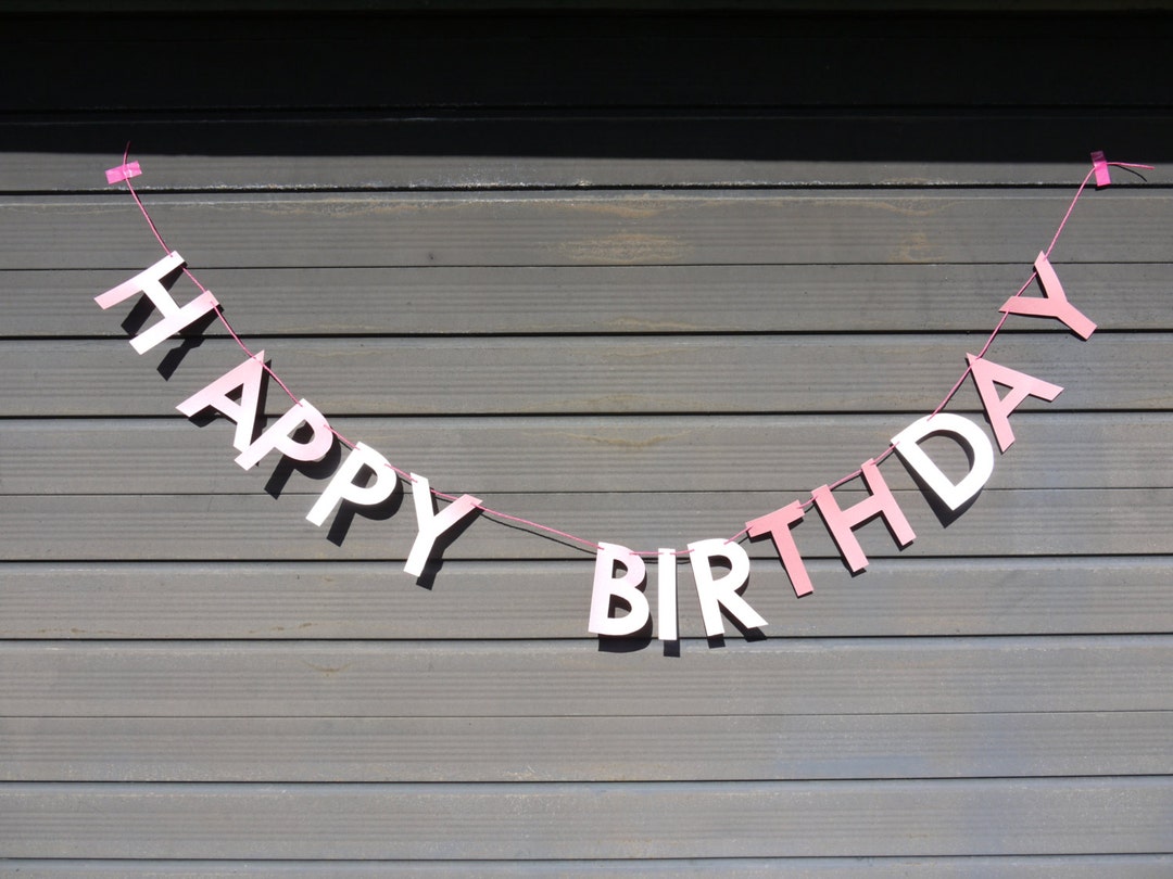 HAPPY BIRTHDAY Letter Banner Bunting Party Paper Garland in - Etsy