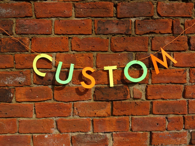 CUSTOM Letter Banner Personalised Letter Banner. Custom | Etsy