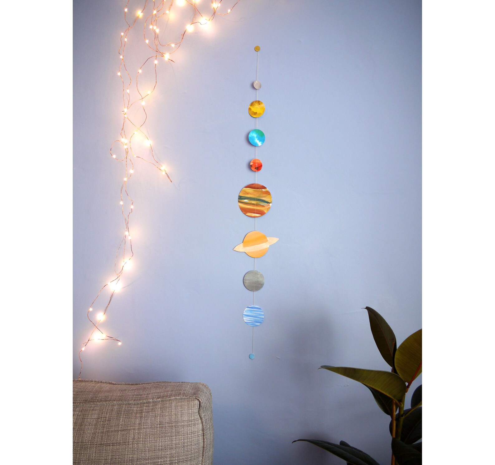 SOLAR SYSTEM Wall Hanging Hand-painted Original Celestial | Etsy