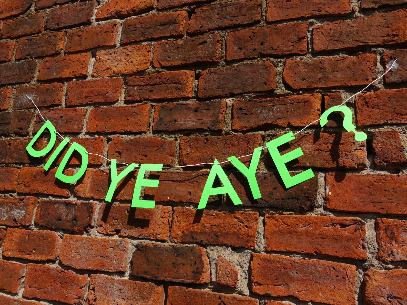 DID YE AYE Glasgow Scottish Banner Scottish Slang Humour - Etsy