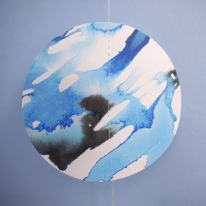 COLD Moon Phases Wall Hanging - Hand-painted Ink Art - Lunar Calendar ...