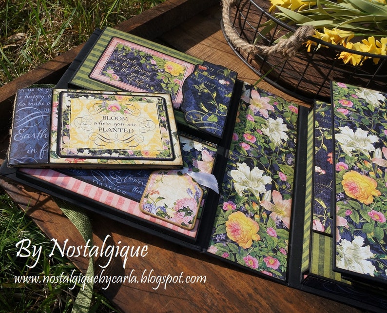 Floral Shoppe Graphic 45 Mini Album Tutorial 9 X 7 - Etsy