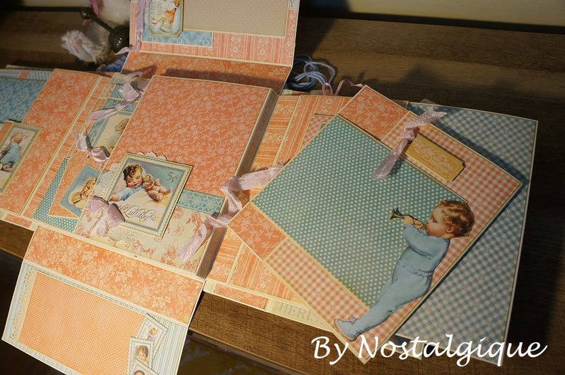 Little Darlings Graphic 45 Baby Mini Album Tutorial PDF | Etsy