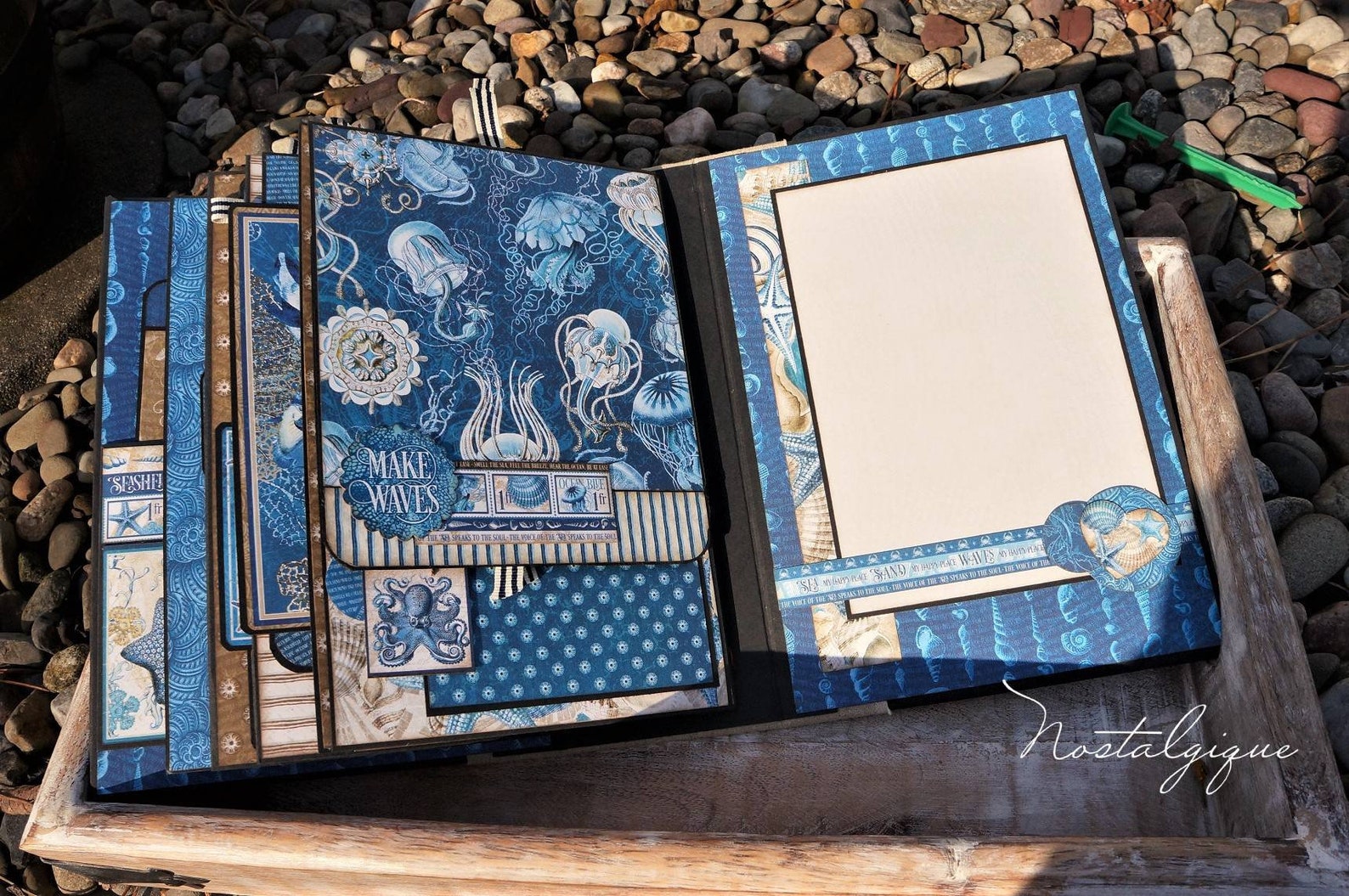 Ocean Blue Graphic 45 Mini Album Tutorial Summer Mini | Etsy