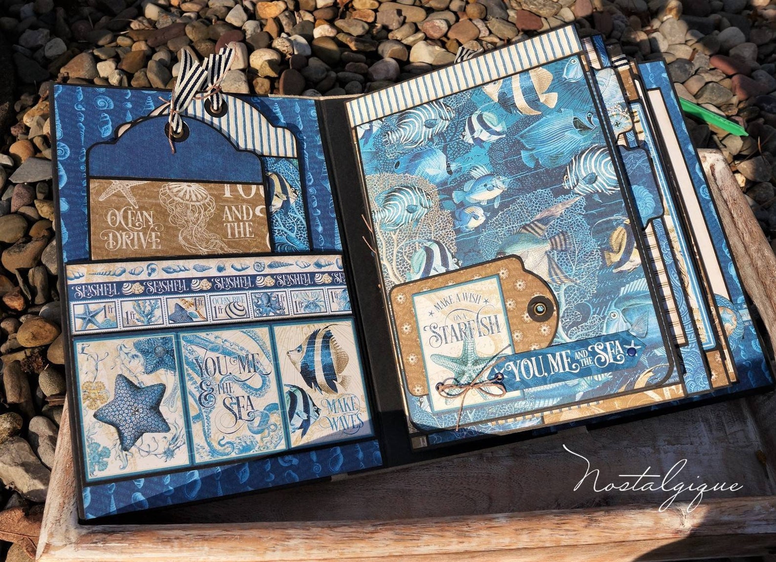 Ocean Blue Graphic 45 Mini Album Tutorial Summer Mini | Etsy