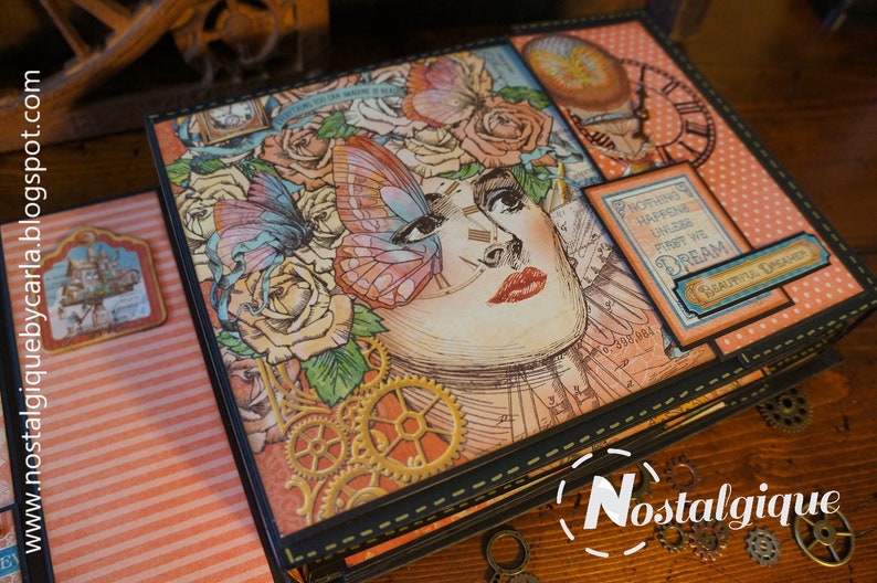 Imagine Graphic 45 Mini Album Tutorial, 9 3/4" X 7 1/2". Mini Album PDF ...