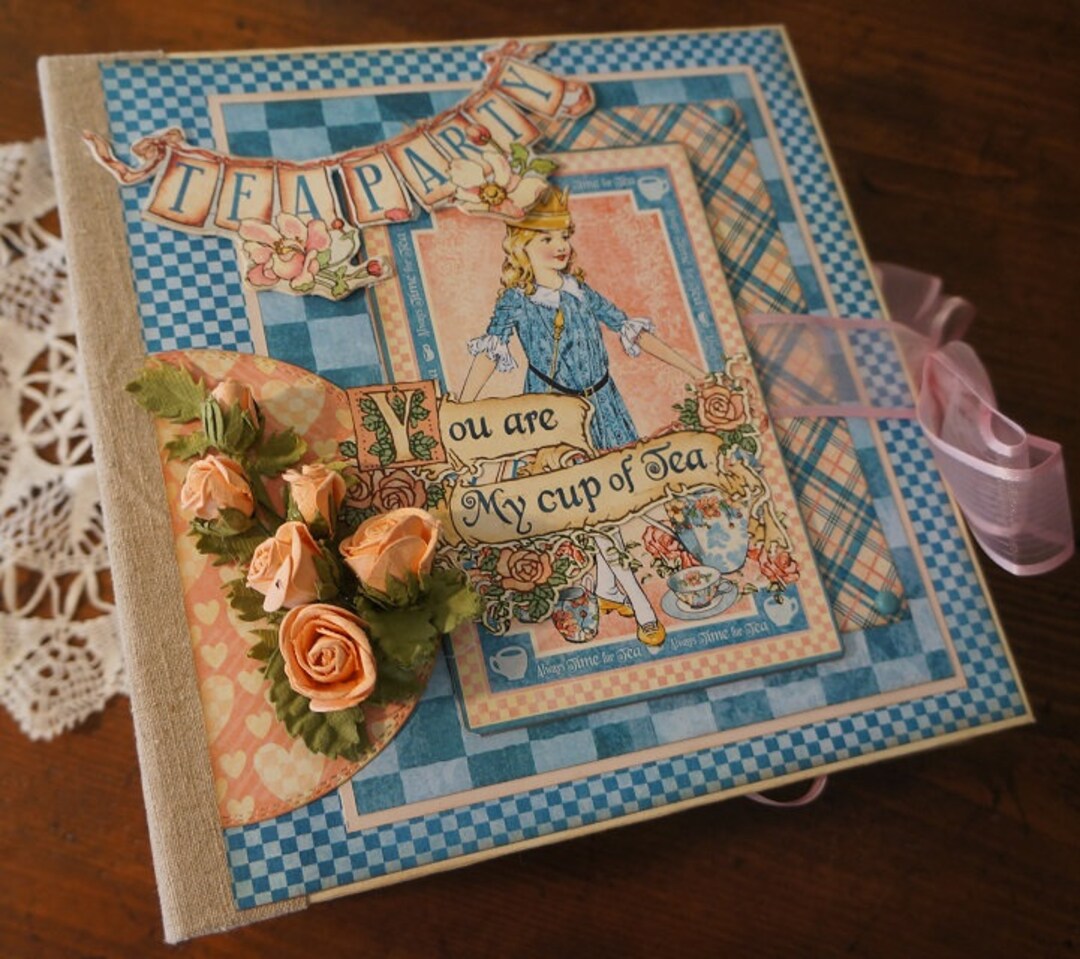 Album Tutorial Alice Tea Party Graphic 45 PDF Tutorial, Girls Album - Etsy
