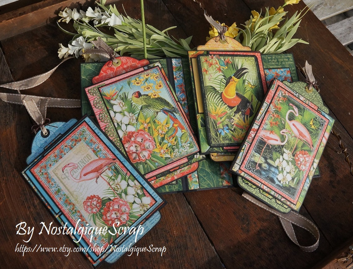 Lost in Paradise Graphic 45 Mini Album Tutorial Mini Album - Etsy