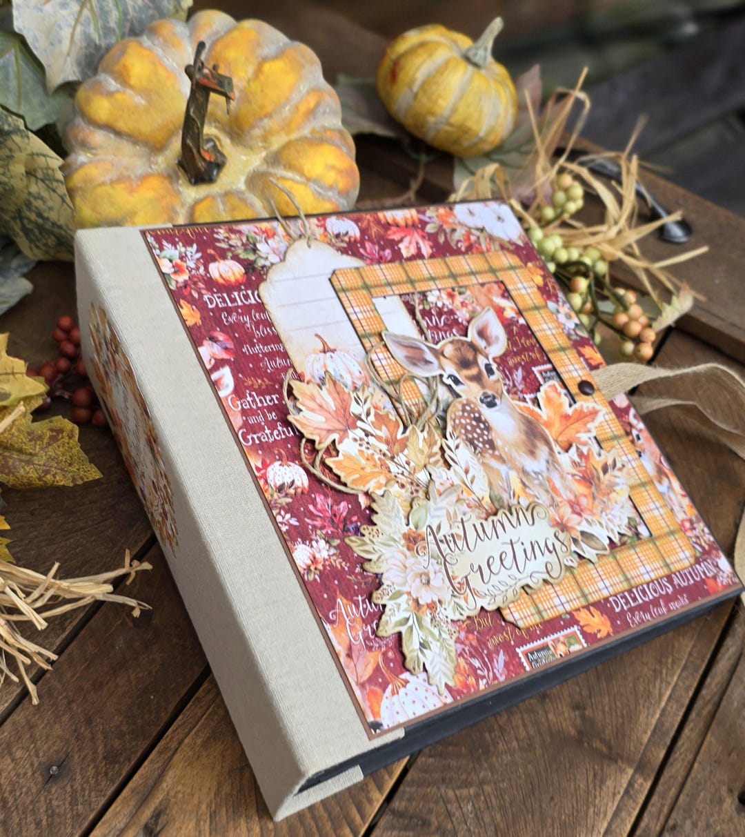 Autumn Greetings Album PDF Mini Album Tutorial Autumn Graphic 45- PDF ...