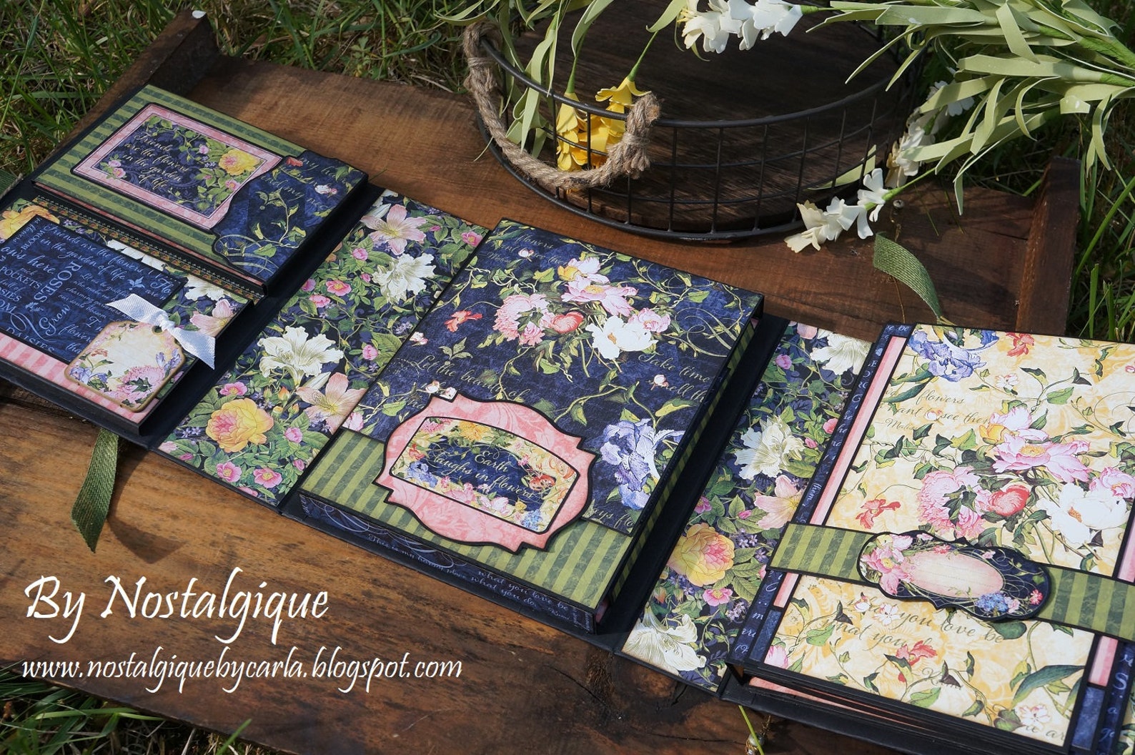 Floral Shoppe Graphic 45 Mini Album Tutorial, 9" X 7 1/4". Mini Album ...