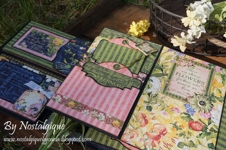 Floral Shoppe Graphic 45 Mini Album Tutorial, 9" X 7 1/4". Mini Album ...