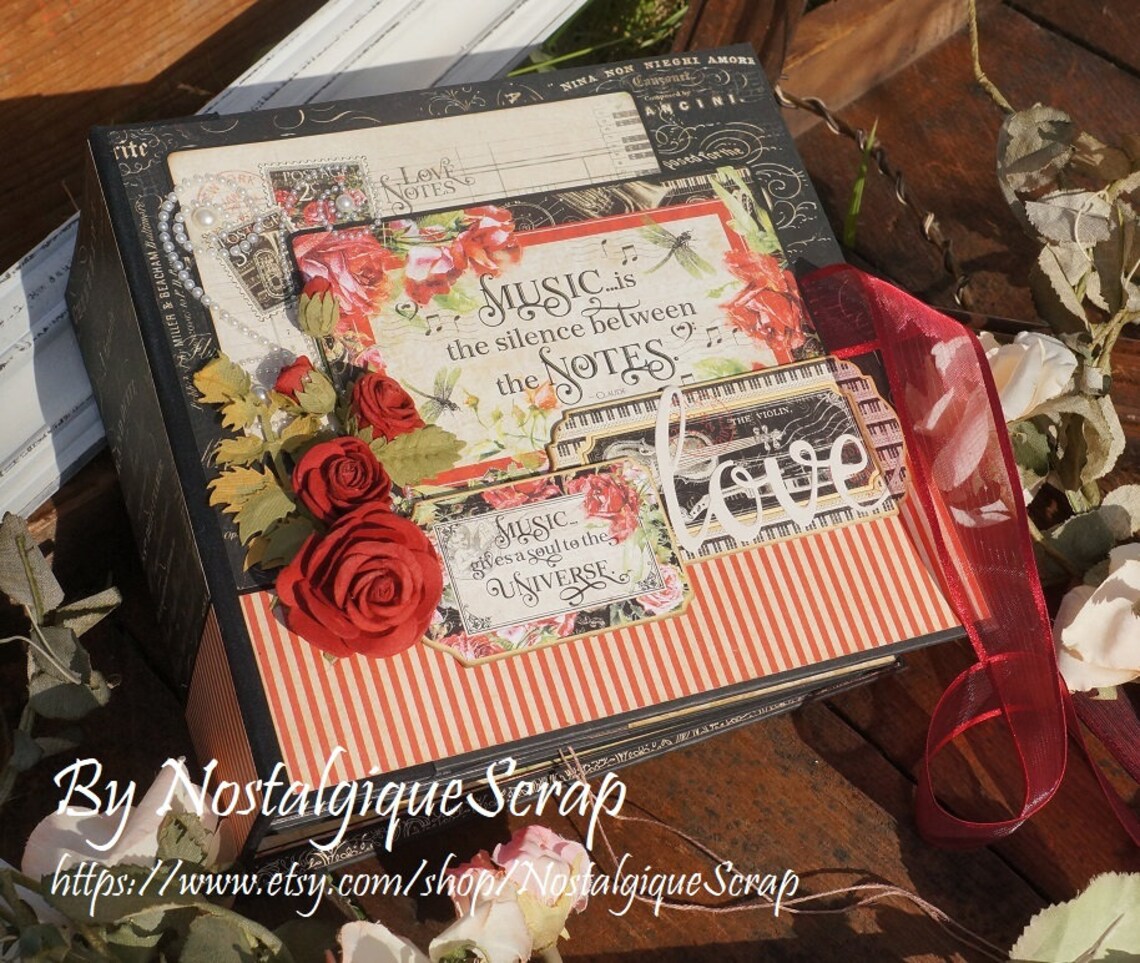 Love Notes Graphic 45 Mini Album Tutorial Wedding Mini Album - Etsy