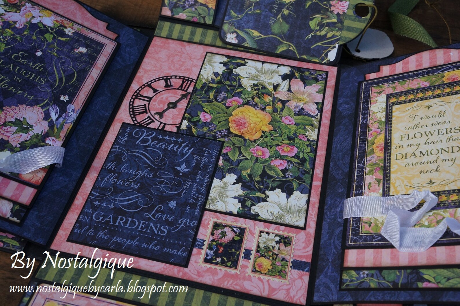 Floral Shoppe Graphic 45 Mini Album Tutorial 9 X 7 - Etsy Australia