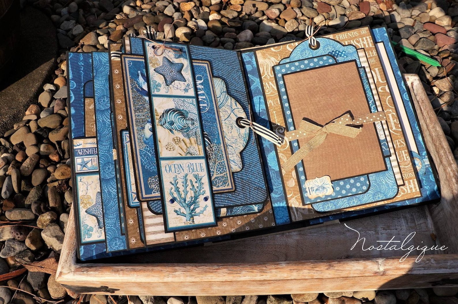 Ocean Blue Graphic 45 Mini Album Tutorial Summer Mini | Etsy