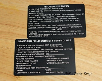 Metal SFST Card for Law Enforcement - Etsy