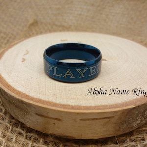 PLAYER 1 PLAYER 2 Set of 2 Video Games Jewelry laser Engraved Blue ...