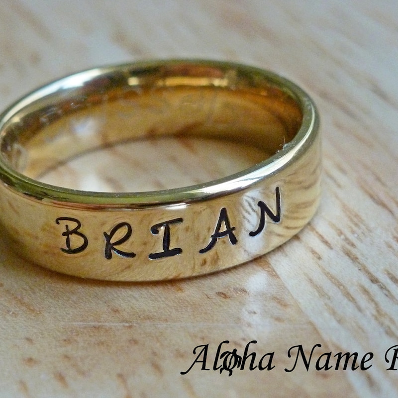 Custom Stamped Ring - Etsy