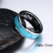 Tungsten Carbide Ring With Kallaite Turquoise Inlay. Comfort Fit Band ...