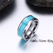 Tungsten Carbide Ring With Kallaite Turquoise Inlay. Comfort Fit Band ...