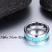 Tungsten Carbide Ring With Kallaite Turquoise Inlay. Comfort Fit Band ...