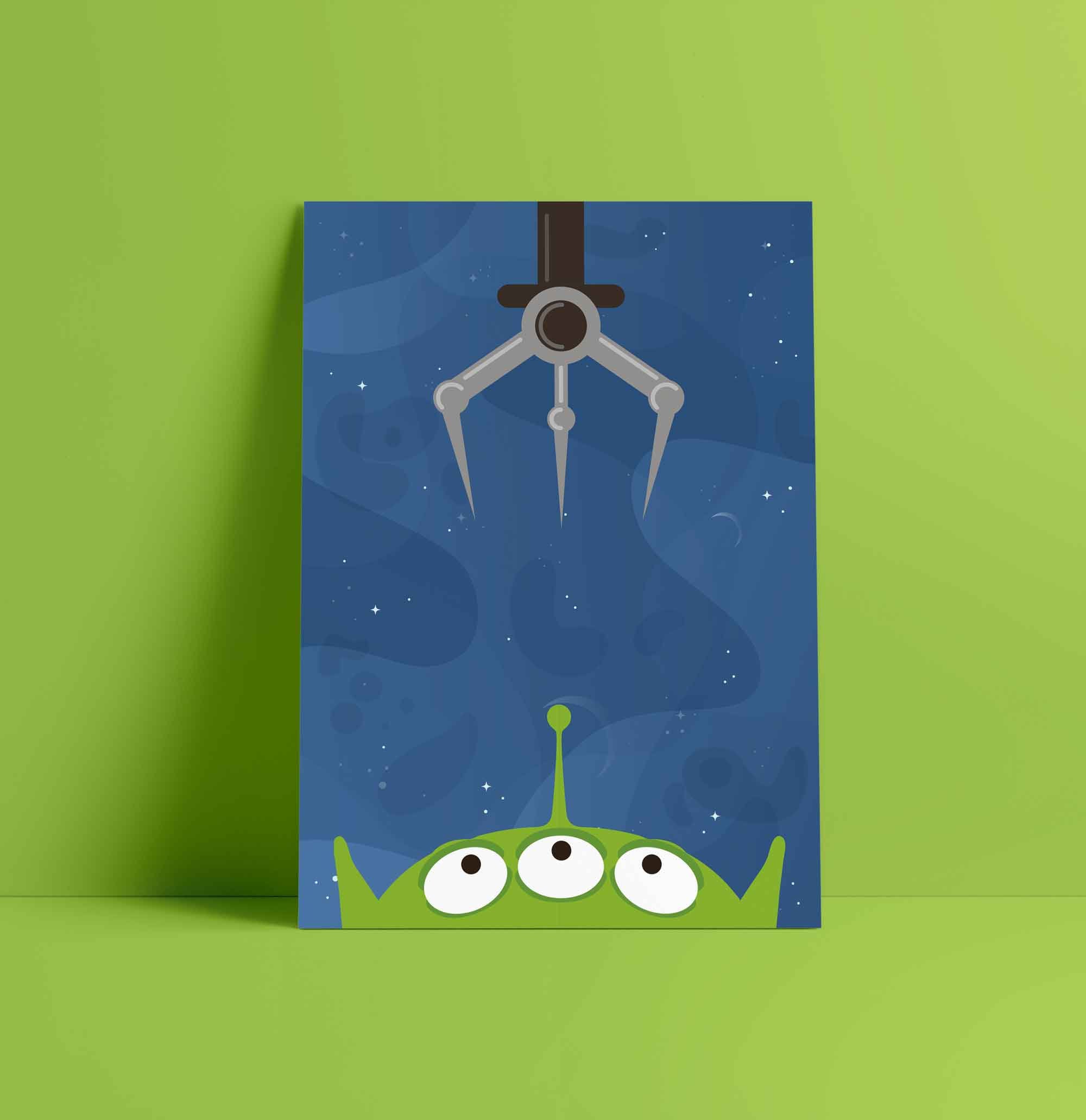 The Claw Alien Print, Toy Story Pixar Inspired Artwork, A4 Digital ...