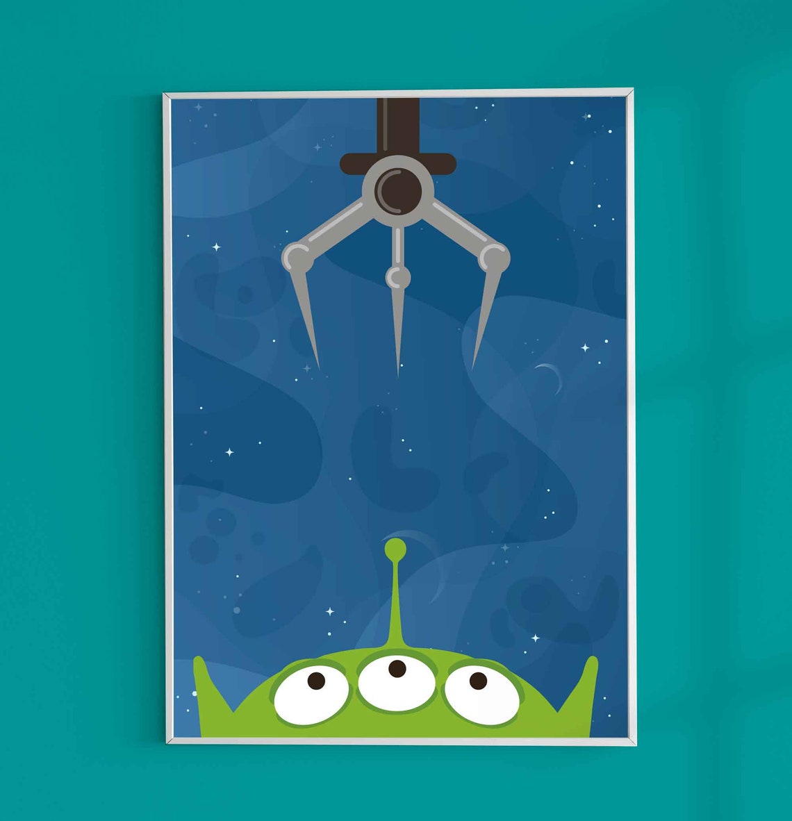 The Claw Alien Print, Toy Story Pixar Inspired Artwork, A4 Digital ...