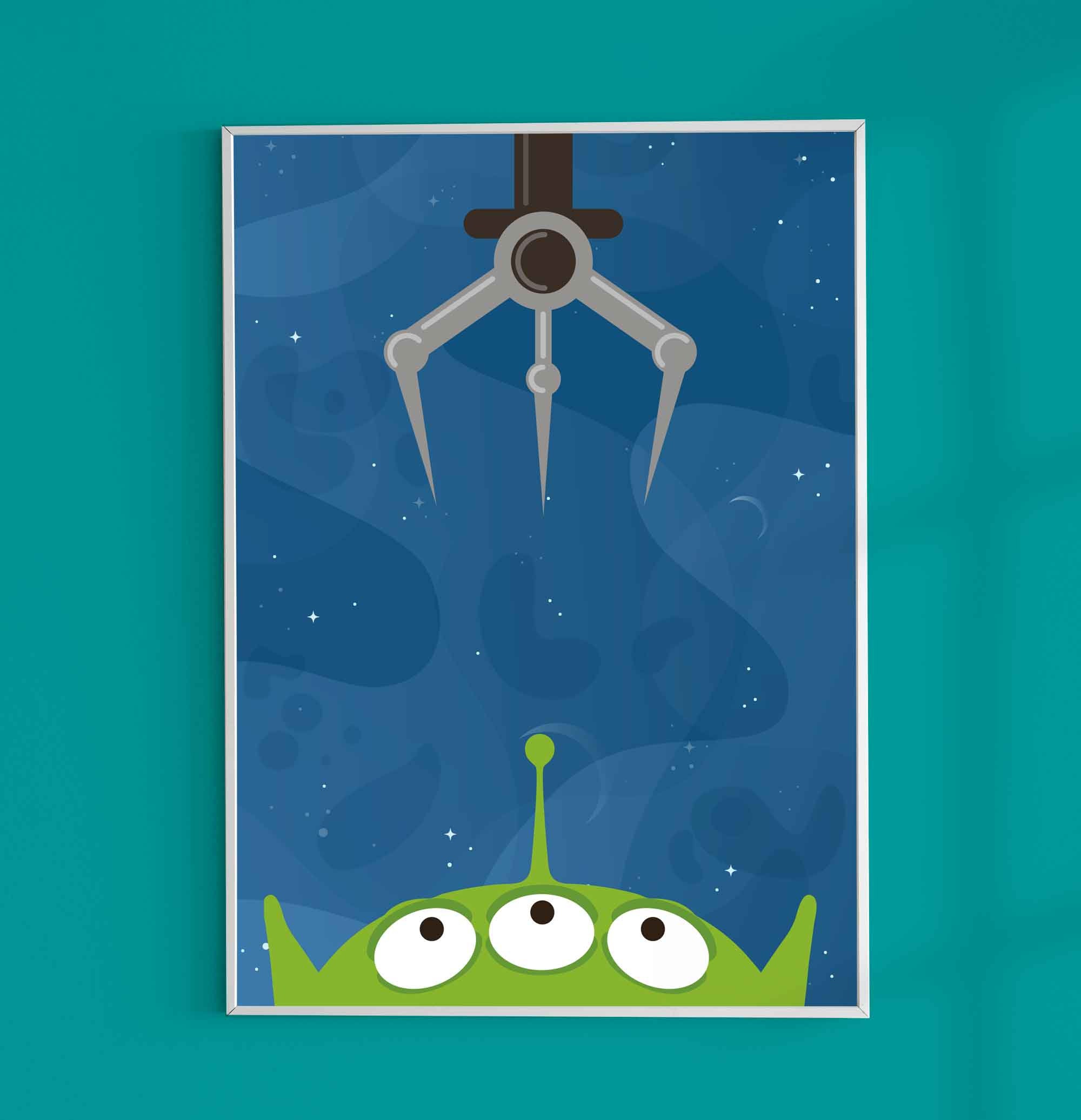 The Claw Alien Print, Toy Story Pixar Inspired Artwork, A4 Digital ...