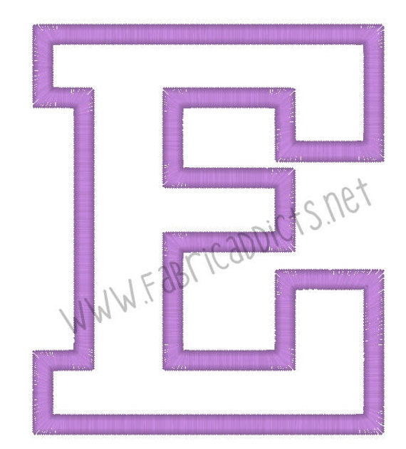 Applique Letter E Fits 4x4 Hoop for Embroidery Machine | Etsy