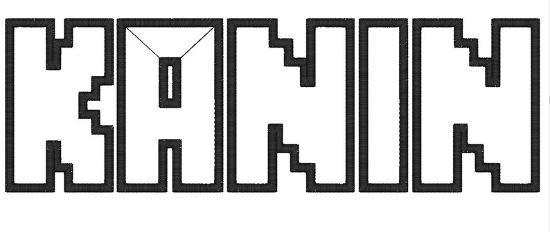 Gamer Inspired Font Name Embroidery File for Use in 4x4, 5x7 or 11x7 ...