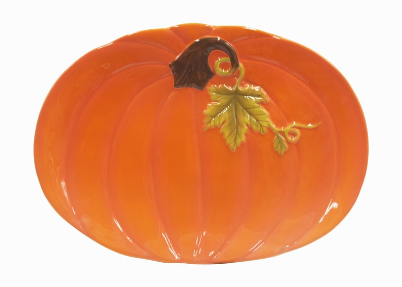 Hand-painted Earthenware Pumpkin Serving Dish Set - Etsy
