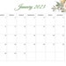 Botanical Sketch/water Colour Print 2023 Calendar 2023. A4 Printable ...
