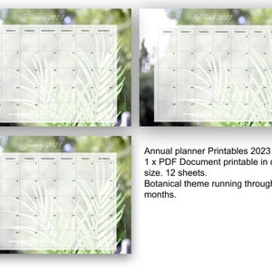 2023 Botanical Printable Calendar PDF Photography - Etsy