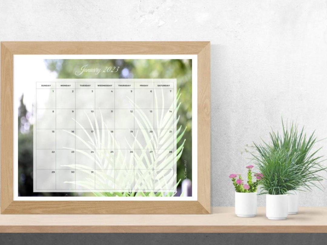 2023 Botanical Printable Calendar PDF Photography - Etsy