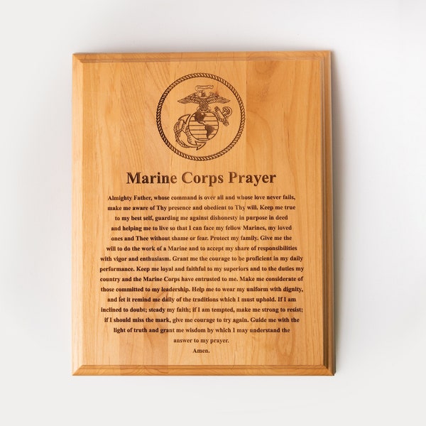 Usmc Prayer Plaque - Etsy