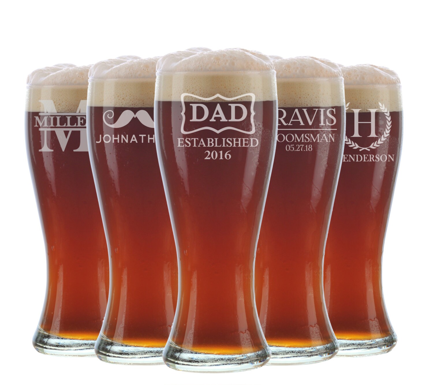 Personalized Engraved Pilsner Glass Beer Glass Groomsmen - Etsy