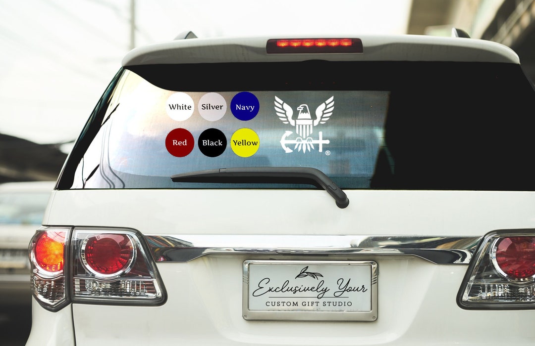 Medium US Navy Car Window Film Decal, Vinyl Sticker, Service Member - Etsy